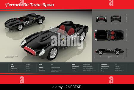 Infographic about the technical features and dimensions of the sports ...