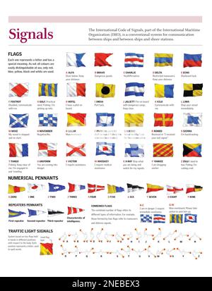 International code of signals flags Stock Photo - Alamy