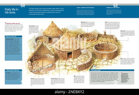 Infographic about the Celtic forts, typical Metal Age towns in Northern ...