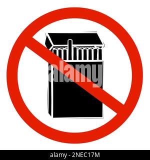 No smoking sign silhouette with crossed out cigarette and smoke ...