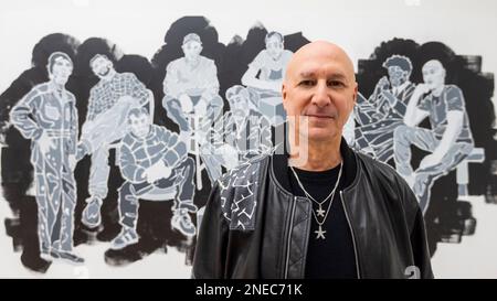 Eric Haze at the Beyond The Streets Exhibition Preview Saatchi Gallery ...