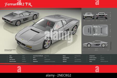 Infographic about the technical features and dimensions of the sports ...