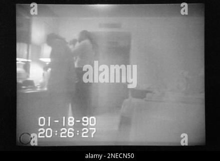 This frame from a black-and-white FBI videotape shows Washington Mayor ...