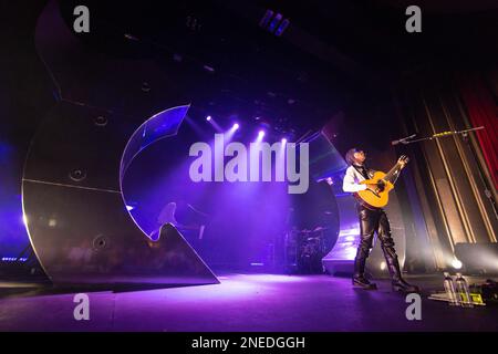 Singer-songwriter Steve Lacy performing at The Vogue Theatre in ...