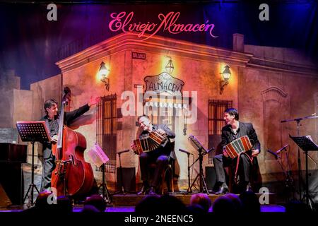 Tango musicians at the tango club El Viejo Almacen, San Telmo, Buenos ...