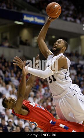 Xavier forward Jason Love (31) shoots against St. Bonaventure in the ...