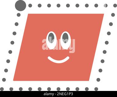 Dotted parallelogram shape for tracing lines for preschool and ...