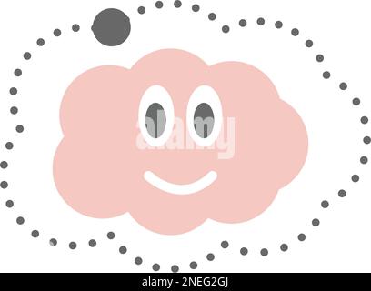 Dotted cloud shape for tracing lines for preschool and kindergarten ...