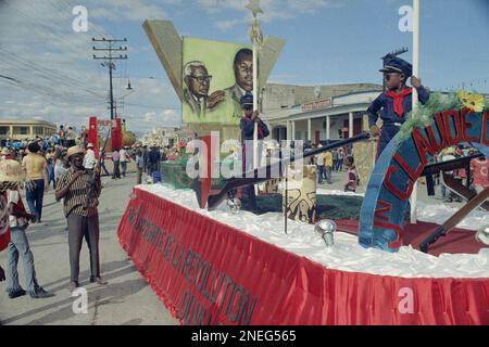 Parades and floats in Haiti in April 1971. (AP Photo/Sd Starr Stock ...