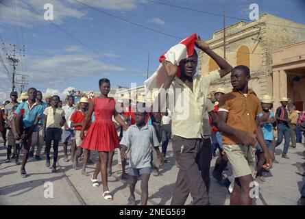 Parades and floats in Haiti in April 1971. (AP Photo/Sd Starr Stock ...