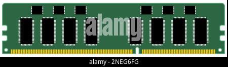 RAM for desktop computer, memory stick isolated on white background ...