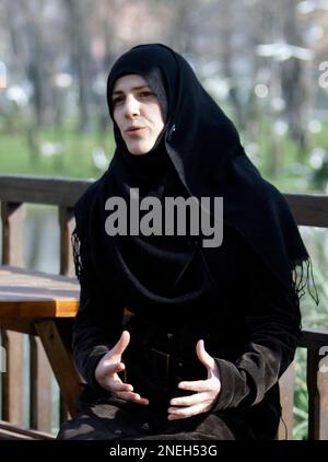 Defne Bayrak, the Turkish wife of Humam Khalil Abu-Mulal al-Balawi, the ...