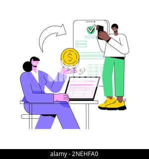 Payroll processing isolated cartoon vector illustrations Stock Vector ...