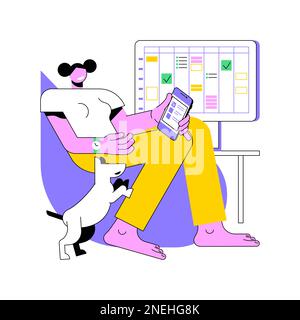 Scheduling systems isolated cartoon vector illustrations Stock Vector ...