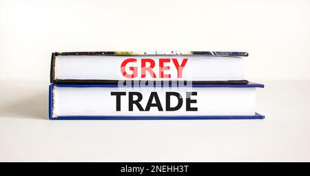 Grey trade symbol. Concept words Grey trade typed on white paper on old ...