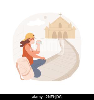 Christian rituals isolated cartoon vector illustration set. Catholic ...