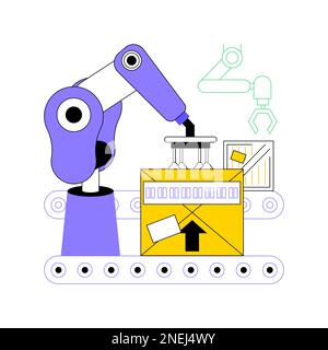 Automated sortation system isolated cartoon vector illustrations Stock ...