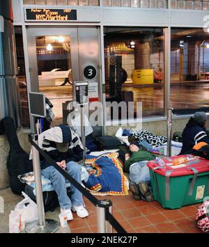 Greyhound bus at South Station bus station, Boston, Massachusetts, USA ...