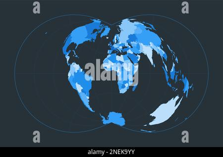 Map of the World. Rectangular (War Office) polyconic projection. Globe ...