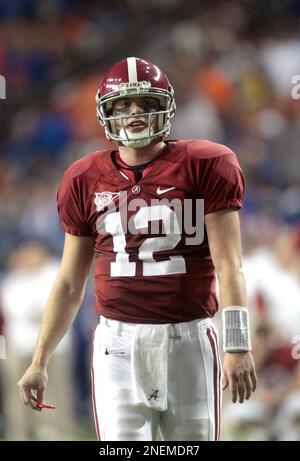 Alabama quarterback Greg McElroy is pictured during their NCAA ...