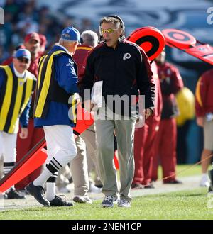Washington Redskins head coach Jim Zorn is shown against the Detroit ...