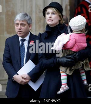 John and Sally Bercow and family arrive at the Peter Pan press night at ...