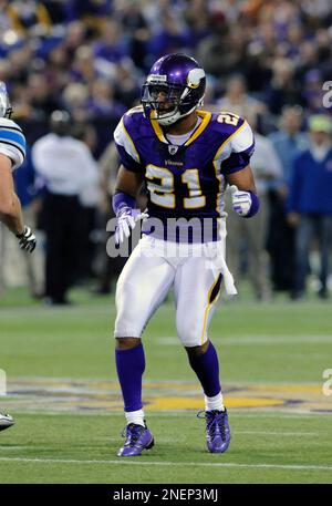 Minnesota Vikings cornerback Asher Allen celebrates after intercepting ...