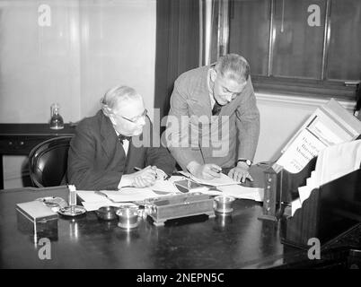 Air Minister Sir Kingsley Wood opens the first barrage balloon squadron ...