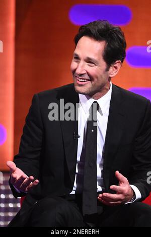 EDITORIAL USE ONLY Paul Rudd during the filming for the Graham Norton ...