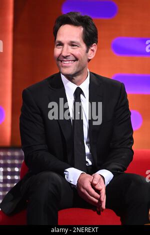 EDITORIAL USE ONLY Paul Rudd during the filming for the Graham Norton ...