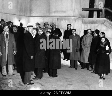 Betty Gow, nurse of the Lindbergh baby, and Ollie Wheatley, the butler ...