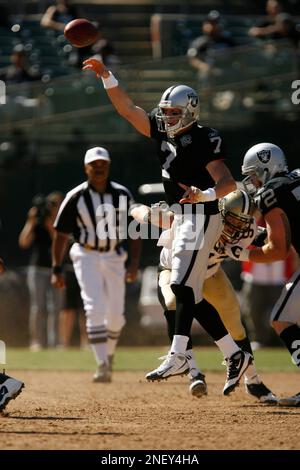 Oakland Raiders quarterback Jeff Garcia (7), quarterback Andrew Walter ...