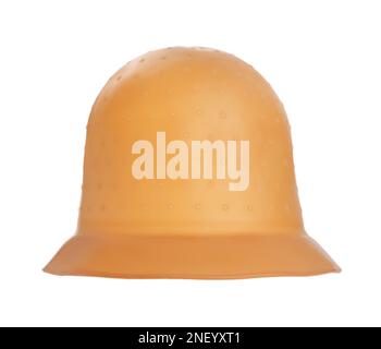 Brown rubber shower cap isolated on white Stock Photo - Alamy