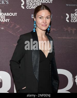 Julia Stiles attends "The Wanderers" Broadway opening at the Laura Pels ...