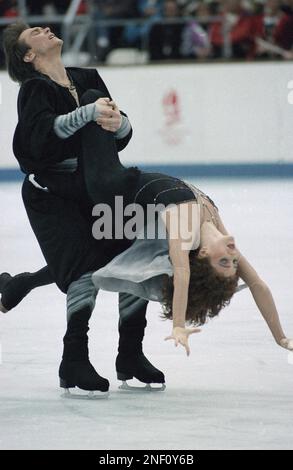 Marina Klimova right and Sergei Ponomarenko left world silver holders ...