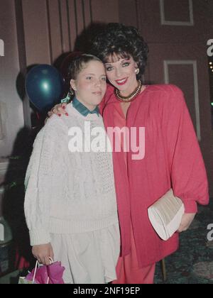 British actress Joan Collins is shown in an undated photo, location ...