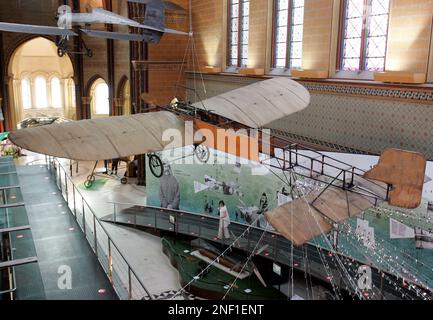 View of the Bleriot XI presented at the Arts et Metiers museum in Paris ...