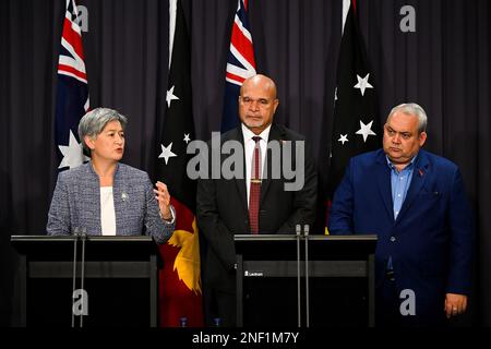 Deputy Prime Minister of PNG John Rosso speaks during a press ...