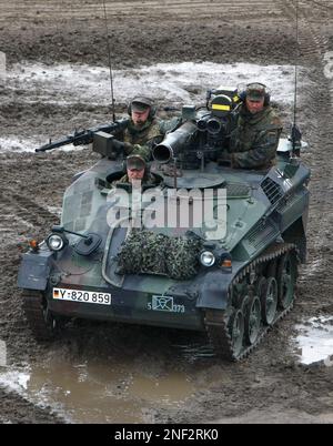 German light air-transportable armoured fighting vehicle Wiesel AWC ...