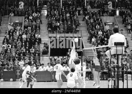 Japan vs. US women's Volleyball Competion during the 1964 Summer ...