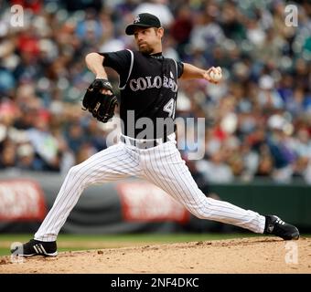 Colorado Rockies' relief pitcher Alan Trejo throws during a baseball ...