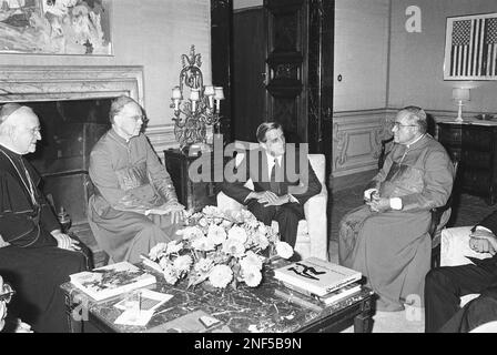 Cardinal Terence Cooke, Archbishop of New York, lying in Repose during ...