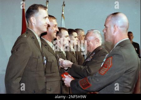 Commandant of the Marine Corps General Alfred M. Gray speaks during a ...