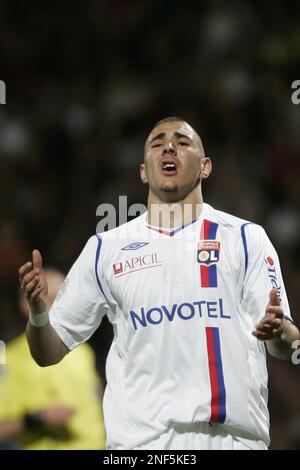 Lyon's Karim Benzema during the French Championship , PSG vs Olympic ...
