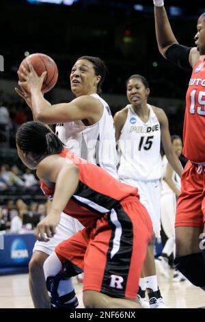 Purdue's Lindsay Wisdom-Hylton (32) takes a shot over Rutgers' Kia ...