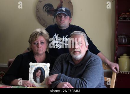 Victoria Tinyes, left, her husband Richard Tinyes, and their son ...
