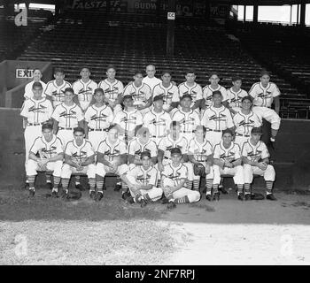 St. Louis Cardinals' Marty Marion holds his Kensaw Mountain Landis ...