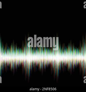 Shiny sound waveform with vibrating light aberrations Stock Vector ...