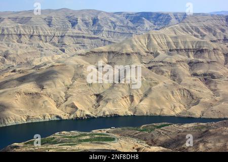 Mujib Dam, landscape on the Old Koenig Street, Wadi Mujib, Wadi Mugib ...