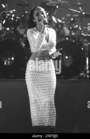 British-Nigerian singer Sade Adu performs on stage during her concert ...